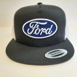 Accessories | Ford Embroidered Patch Cap Flat Bill Mesh Snapback Hat ...
